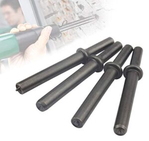 eau 4 pcs pneumatic air rivet hammer set, heavy duty shank 0.401 air hammer bits tools kit.