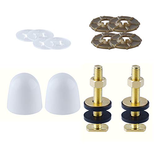 Hibbent Toilet Wax Ring Kit, Toilet Bowl Wax Ring with Brass Closet Bolts, Bolt Caps, PE Flange and Extra Retainers, Thick Wax Ring Gasket for Toilet Bowl- Gas, Odor and Watertight Seal