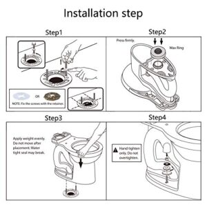 Hibbent Toilet Wax Ring Kit, Toilet Bowl Wax Ring with Brass Closet Bolts, Bolt Caps, PE Flange and Extra Retainers, Thick Wax Ring Gasket for Toilet Bowl- Gas, Odor and Watertight Seal