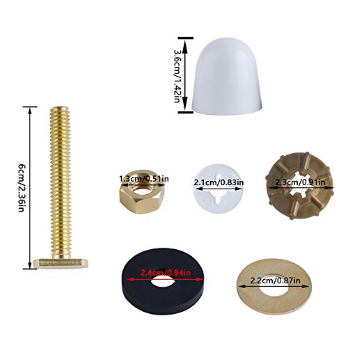 Hibbent Toilet Wax Ring Kit, Toilet Bowl Wax Ring with Brass Closet Bolts, Bolt Caps, PE Flange and Extra Retainers, Thick Wax Ring Gasket for Toilet Bowl- Gas, Odor and Watertight Seal