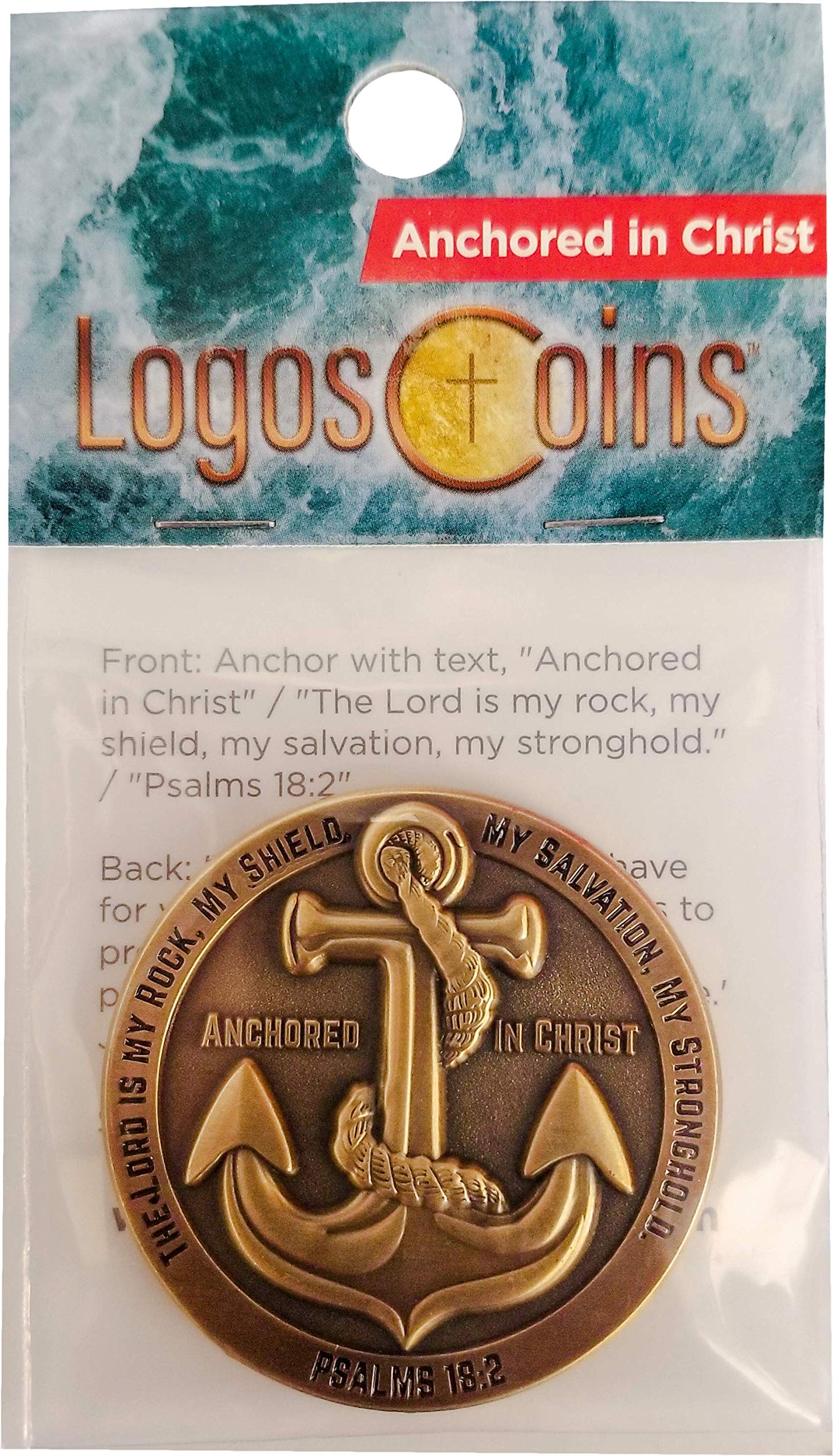 Anchored in Christ, The Lord is My Rock, I Know The Plans I Have for You, Antique Gold Plated Challenge Coin, Jeremiah 29:11 Graduation Gift