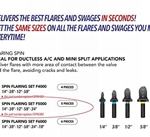 SPIN F5000 5-Piece Drill Bit Flaring Set 1/4, 3/8, 1/2, 5/8, 3/4-Inch