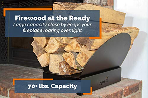 LogOX Fireside Bundle, WoodOX Sling Ergonomic Firewood Carrier & Hearth Bin Firewood Rack, Bundle Pack