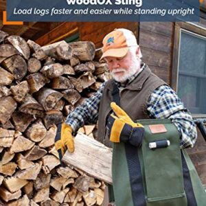 LogOX Fireside Bundle, WoodOX Sling Ergonomic Firewood Carrier & Hearth Bin Firewood Rack, Bundle Pack