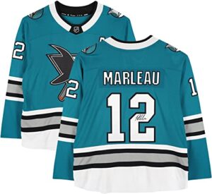 patrick marleau san jose sharks autographed teal fanatics breakaway jersey - autographed nhl jerseys