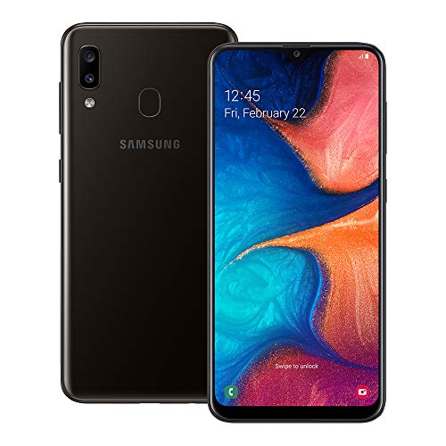 Samsung Galaxy A20 (SM-A205GN/DS) 6.4 inchs with 3GB RAM / 32GB Storage, (GSM ONLY, NO CDMA) Factory Unlocked International Version No-Warranty Cell Phone (Black)