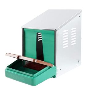 Rural365 Single Chicken Nesting Box, Metal - Curtained Roll Away Egg Nest Box Chicken Laying Boxes Hens Chicken Coop Box