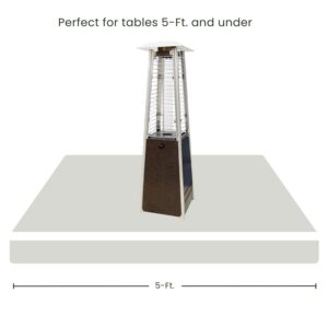 Hanover 34-In. Mini Pyramid Tabletop Propane Patio Heater, Hammered Bronze