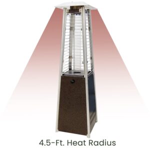 Hanover 34-In. Mini Pyramid Tabletop Propane Patio Heater, Hammered Bronze