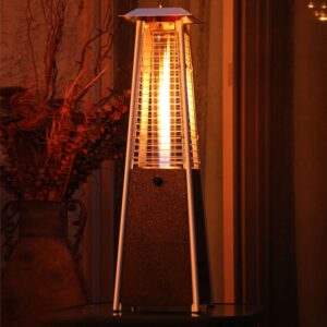 Hanover 34-In. Mini Pyramid Tabletop Propane Patio Heater, Hammered Bronze