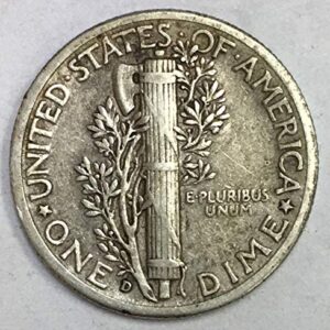 1943 D Mercury Dime 90% Silver 10c Fine