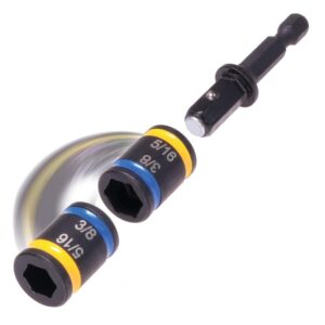 malco 5/16 & 3/8 x 2" dual sided hex driver~ cleanable, reversible, magnetic. easy to clean- mshc1