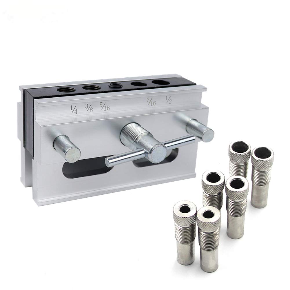 Self Centering Doweling Jig, JoyTube Drilling Guide Positioner Woodworking Doweling Jig Tool Hole Self Centering Locator