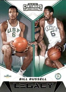 2019-20 panini contenders draft picks legacy #7 bill russell boston celtics/san francisco dons basketball trading card