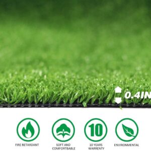 Sigetree Artificial Grass Mats Lawn Carpet Customized Sizes, Synthetic, Indoor Outdoor Landscape, Faux Grass Rug for Pets 3Feet X 5Feet