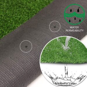 Sigetree Artificial Grass Mats Lawn Carpet Customized Sizes, Synthetic, Indoor Outdoor Landscape, Faux Grass Rug for Pets 3Feet X 5Feet