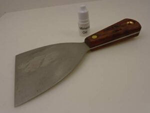 dexter 4 inch hi carbon scraper straight stiff blade 530-4 wood handle factory second