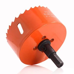 Koopi 3-1/2" BI-Metal Hole Saw with Arbor and Replacement Pilot Drill Bit, 89mm Diameter Hole Cutter for Easily Drilling Wood, Plastic, Thin Metal(3.5 inch)