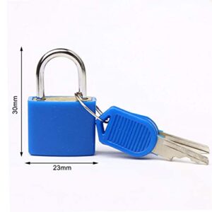 Pengxiaomei 4Pcs Suitcase Lock,4 Colors Mini Padlock with Key Small Locks for Schoolbag Backpack Luggage Padlock for School Gym 1.2×0.9Inch