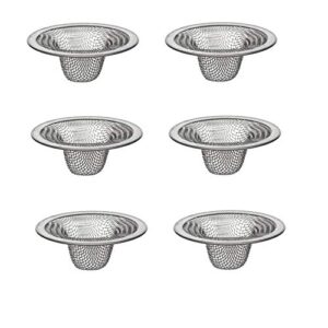 danco bathroom lavatory mesh strainer, stainless steel, 2-1/4 inch, 6-pack (88820)