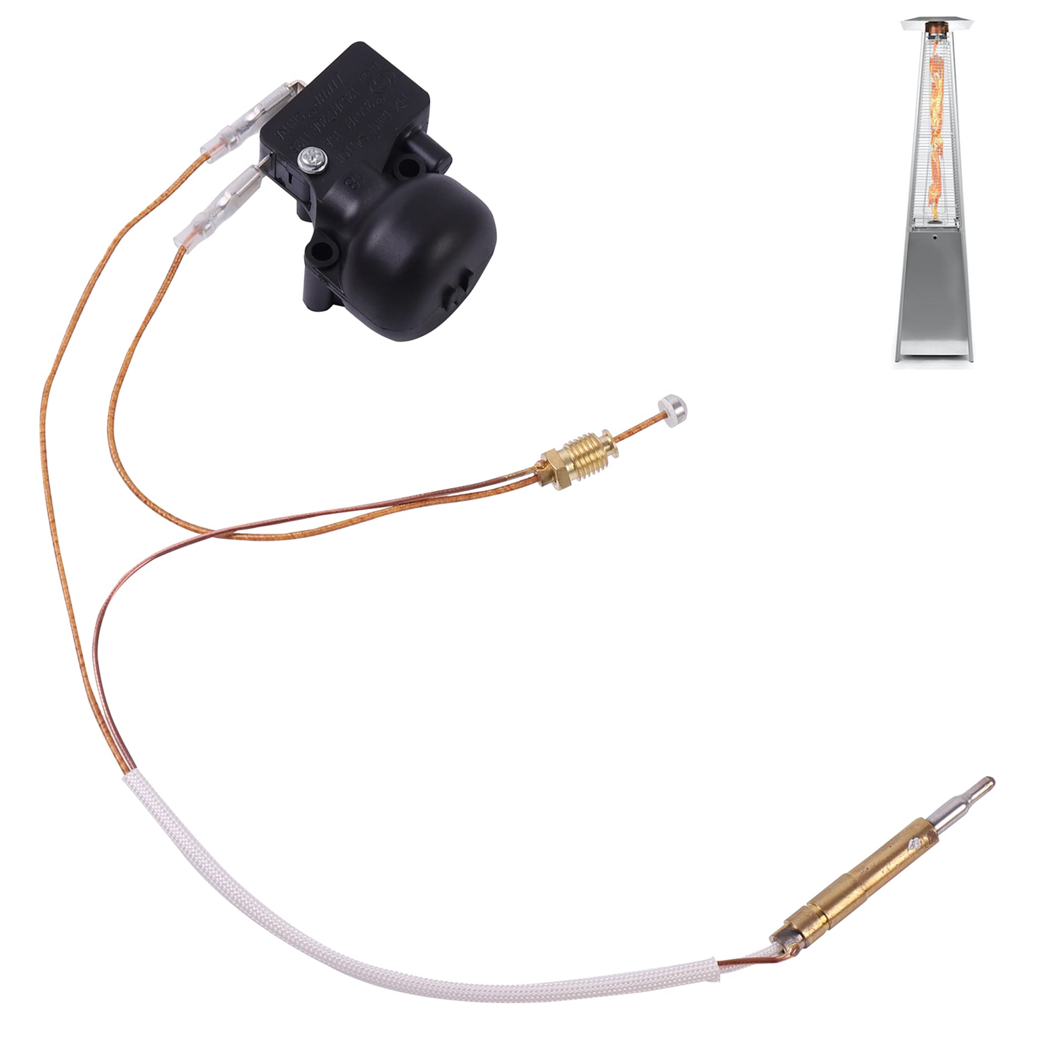 CALPALMY New Propane Gas Patio Heater Repair Replacement Parts Thermocoupler & Dump Switch Control Safety Kit - 1-Pack