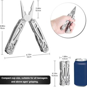 WETOLS Multitool, Gifts for Men, 21-in-1 Multi-Tools, Hard Stainless Steel Multi-Pliers, Foldable & Self-Locking, Multi-pliers Used as Knife, Bottle Opener, Screwdriver, Sickle etc, WE-182…