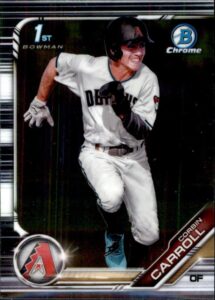 2019 bowman draft chrome#bdc-125 corbin carroll arizona diamondbacks baseball card