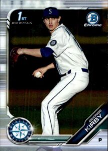 2019 bowman draft chrome#bdc-115 george kirby seattle mariners baseball card