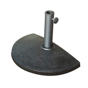 cobana half round patio umbrella base, heavy-duty free standing resin umbrella stand, 20lb