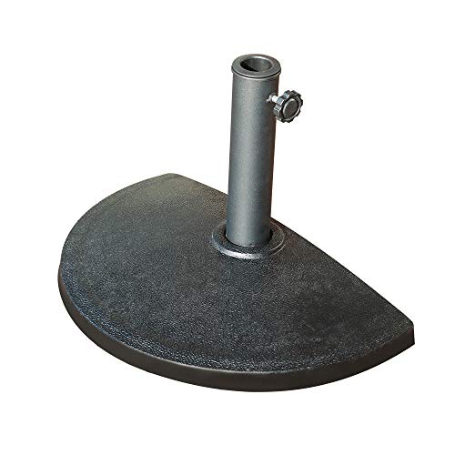 COBANA Half Round Patio Umbrella Base, Heavy-Duty Free Standing Resin Umbrella Stand, 20lb