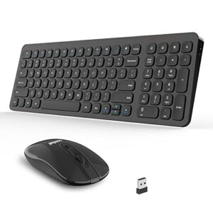 leadsail wireless keyboard and mouse combo, wireless usb mouse and computer keyboard set, compact and silent for windows laptop, desktop, pc