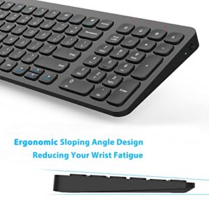 LeadsaiL Wireless Keyboard and Mouse Combo, Wireless USB Mouse and Computer Keyboard Set, Compact and Silent for Windows Laptop, Desktop, PC