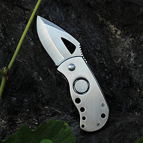 BYKCO Compact Pocket Knife, Minimalist EDC Portable Everyday Carry, Folding Mini Small Decent Hunting Knife, Box Cutter, Promotion Gift Button