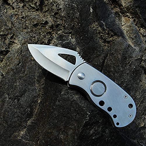 BYKCO Compact Pocket Knife, Minimalist EDC Portable Everyday Carry, Folding Mini Small Decent Hunting Knife, Box Cutter, Promotion Gift Button