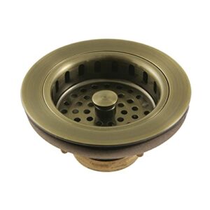 kingston brass kbs1003 made to match basket strainer, 4-1/2" diameter, antique brass