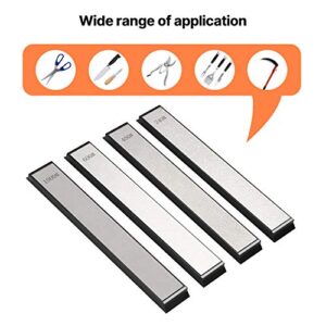 Diamond Sharpening Plate Set 4 PCS Grit 240/400/600/1000 Knife Sharpener Stone,Knife Sharpening Stone for Kitchen Knife Sharpener Professional Sharpening System-stone