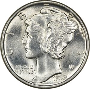 1939 p mercury dime uncertified ms64