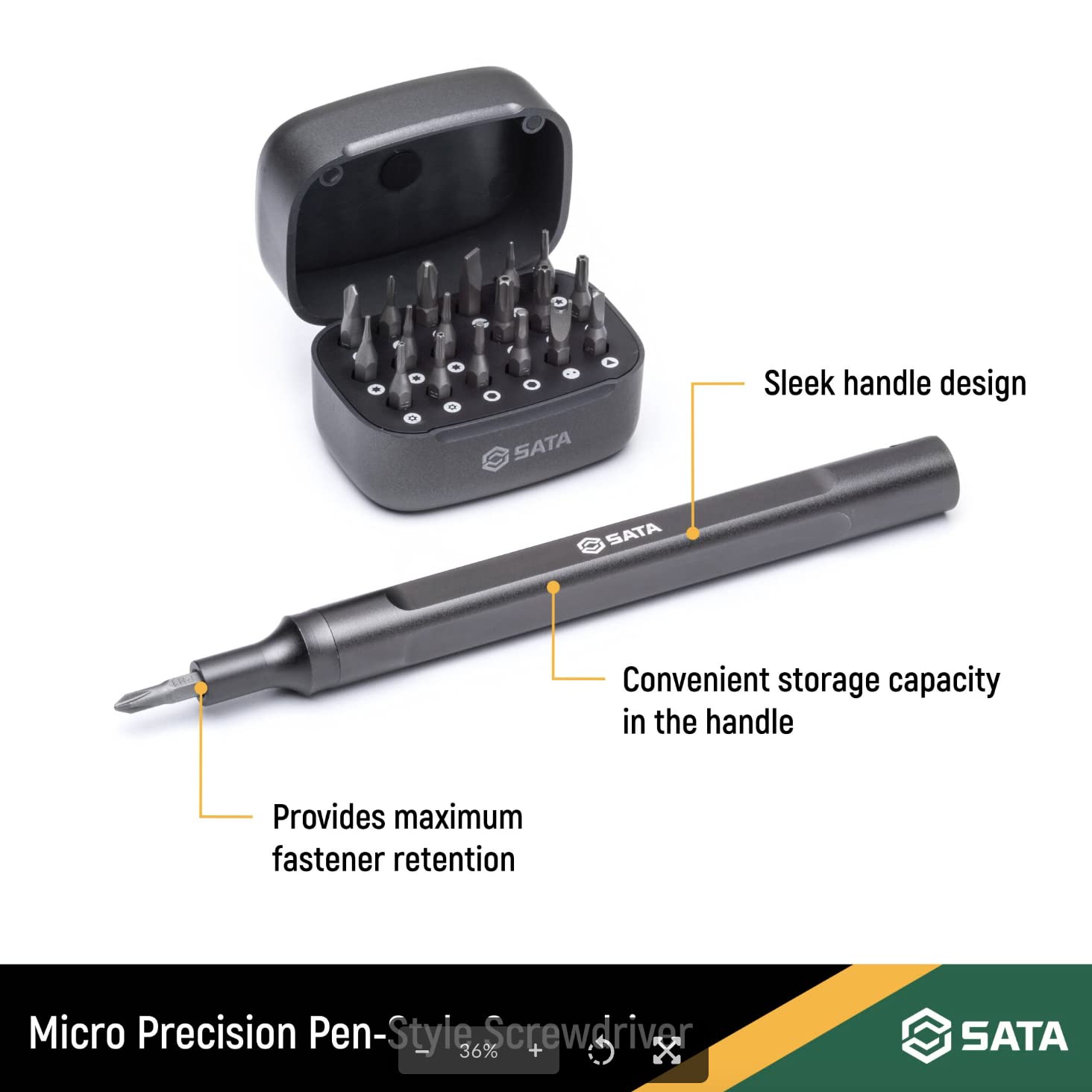 SATA 25 Piece Micro Precision Pen Screwdriver Kit - ST05108-02