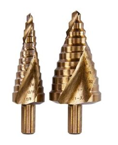 hercules cobalt steel step drill bit set, 2 pc.