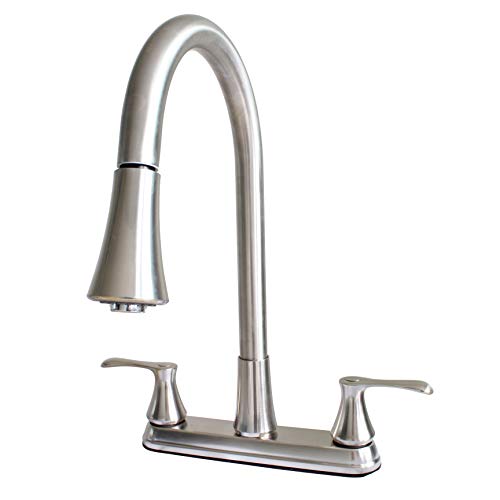 Wasserman 22167143 - Kitchen Sink Faucet Double Handle Pull Down Spay with 28mm Spout