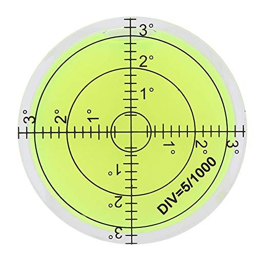 Level Bubble, 60mm Diameter High Precision Bullseye Bubble Spirit Level Horizontal Bubble Cardan Level with Scale for Tripod, Phonograph, Turntable