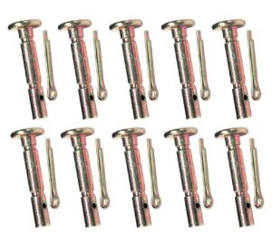 mdairc shear and hair (cotter) pins 738-04124(a), 714-04040, 738-04124a for mtd cub cadet troy-bilt snowblowers, 10 pcs pack