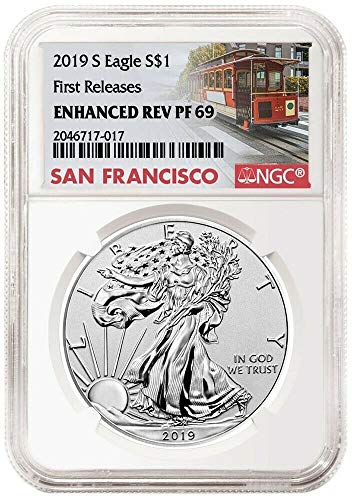 2019 S Silver Eagle 2019 S Reverse Proof Silver Eagle Enhanced PR-69 NGC Numbered COA $1 PR-69 NGC DCAM