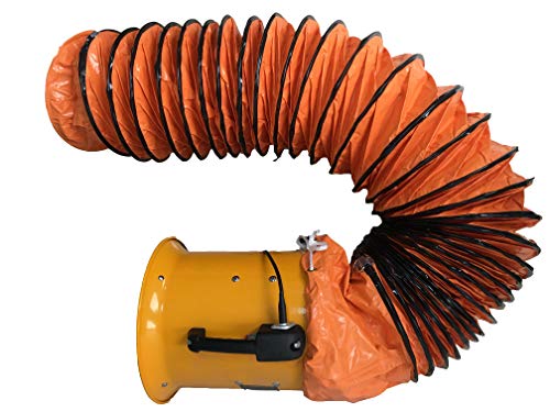 iLiving Utility High Velocity Blower, Fume Extractor, Portable Exhaust and Ventilator Fan (Duct Hose 12"), 15.5 ft