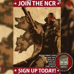 Fallout New Vegas Join the New California Republic NCR Original Art Print 11x17