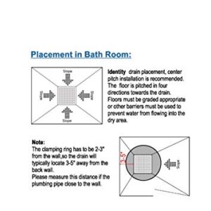 Neodrain Square Shower Drain,4 inch Stainless Steel 304 Grate and PVC Drain Body, Brick Pattern Grate with Brushed Nickel Finish, Kit Includes Hair Trap/Strainer,Lifting Hook and PVC Drain Base