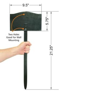 SmartSign Private Property Sign for Yard, No Soliciting Loitering Trespassing Garden Plaque | 5.75" x 9.5" Aluminum Plaque with 18" Black Lawn Stake