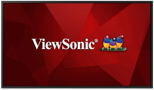 ViewSonic CDE4320 43 Inch 4K UHD Wireless Presentation Display with Integrated Quad Core Processor, 24/7 Operation Rating 16GB Storage Screen Sharing RJ45 or Wi-Fi HDMI DVI VGA, No Base Stand, Black