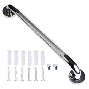 16 inch stainless steel chrome shower grab bar, zuext towel bar, bathroom balance bar, safety hand rail support, handicap elderly injury senior bath assist handle