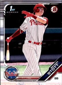 2019 bowman draft baseball #bd-79 bryson stott philadelphia phillies official mlb trading card produced by topps